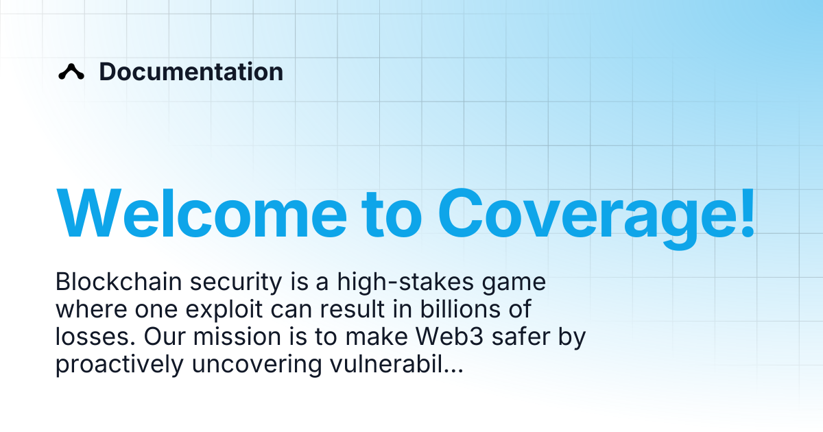 Welcome To Coverage Documentation 9068