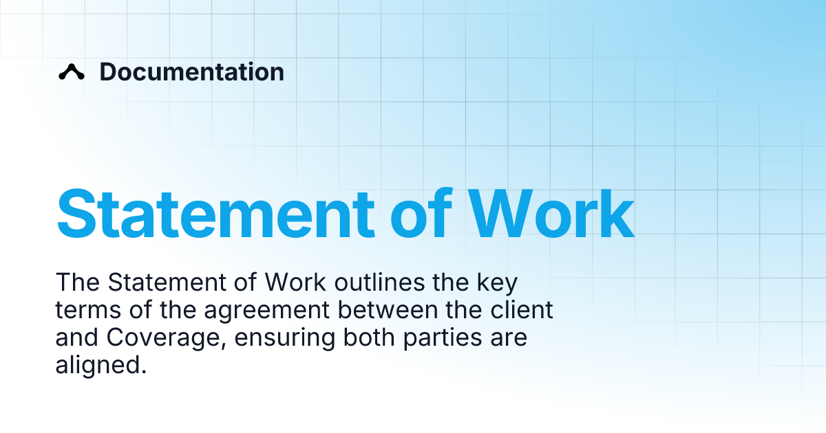 Statement of Work | Documentation