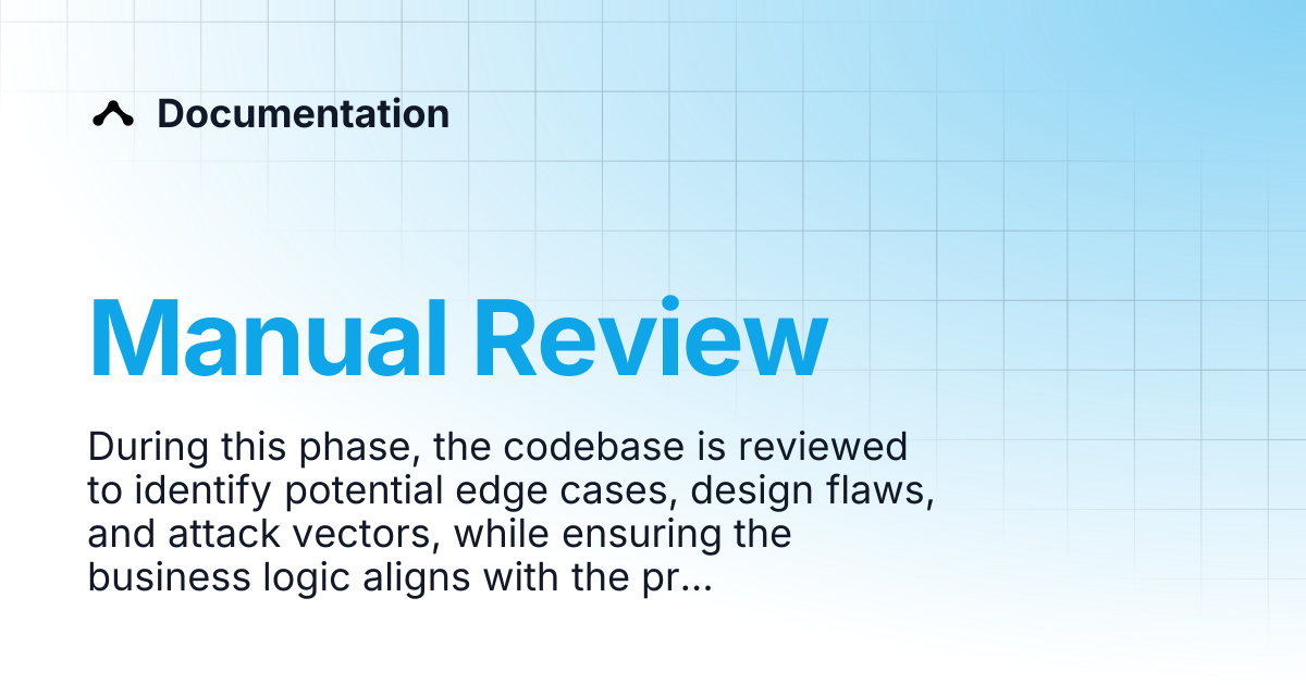 Manual Review | Documentation