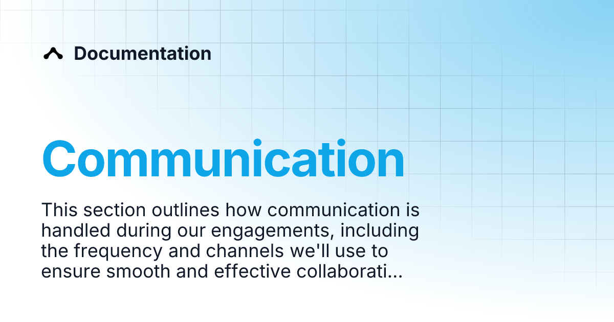 Communication | Documentation